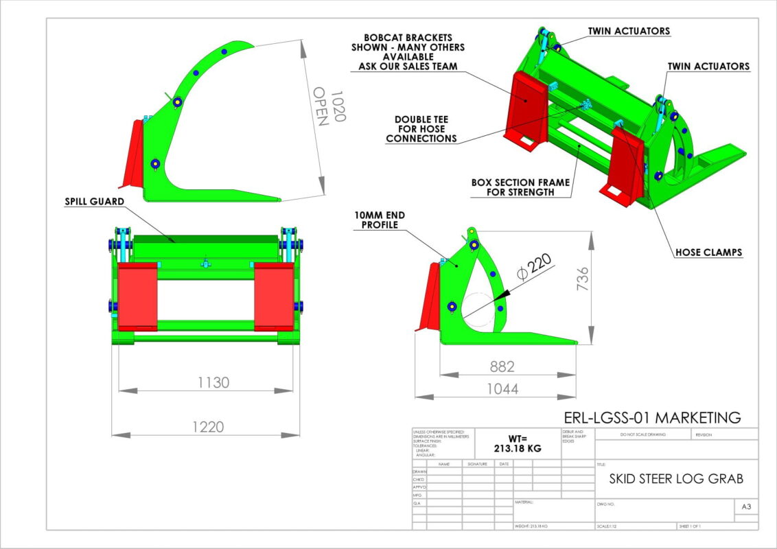 Log Grab - For Skid Steer Loaders - Telehandler Centre