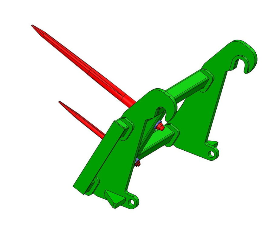 Heavy Duty Rectangular Single Bale Spike - Telehandler Centre